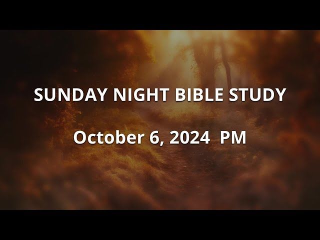 Sunday, October 6, 2024 PM, | Let's Church